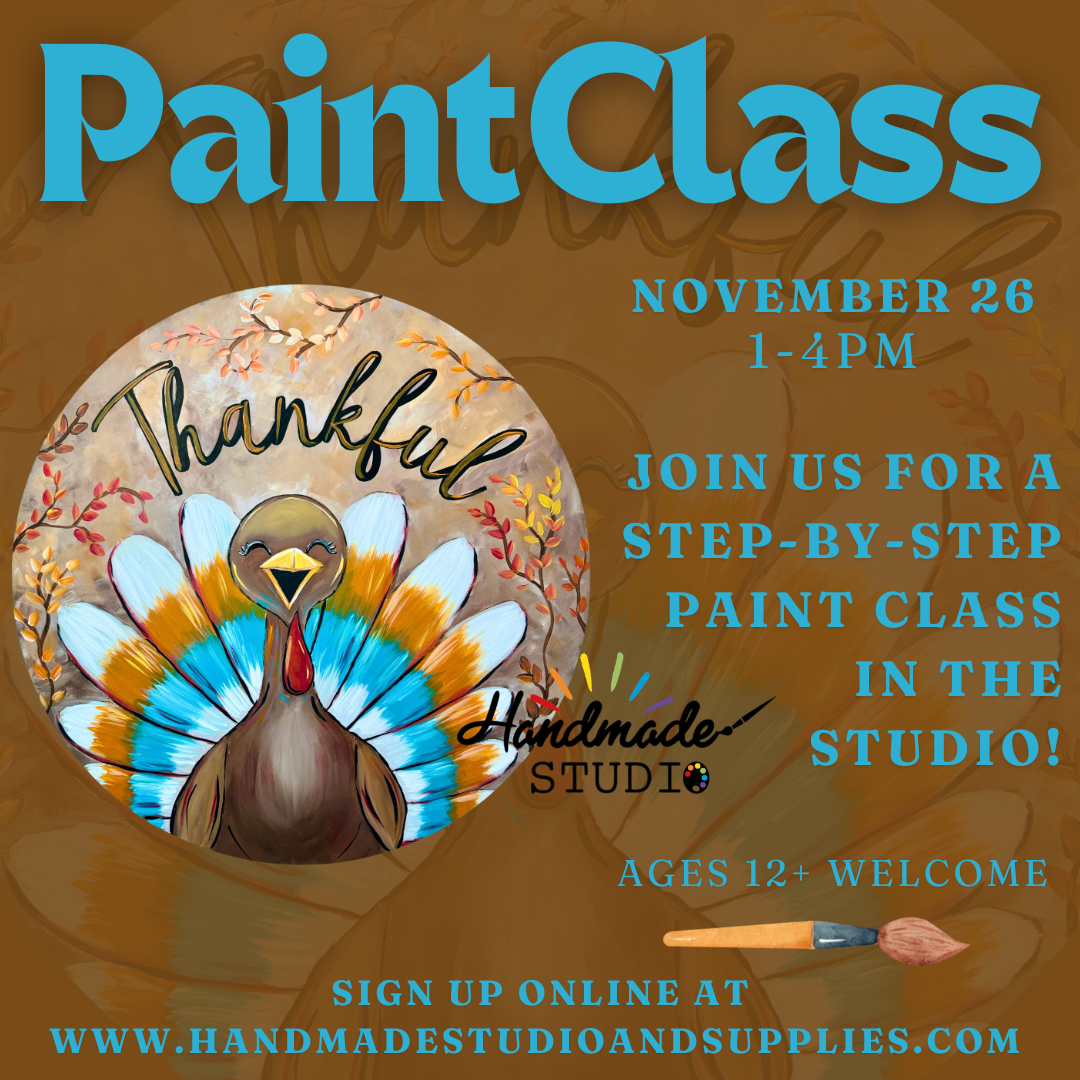Thankful Round Paint Class – Handmade Studio and Supplies